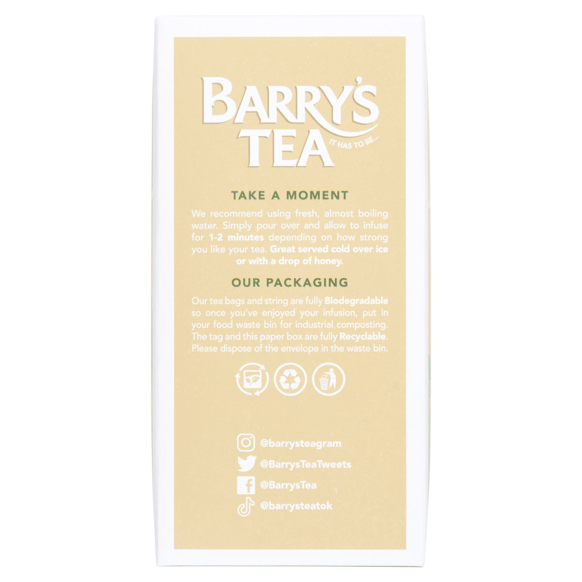 Organic Green Tea 20 String & Tag Teabags – Barry's Tea